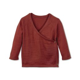Tchibo - Baby Wickeljacke aus 100% Wolle - Baby - Gr. 50/56 - dunkelrot