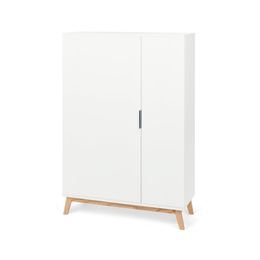 Tchibo - Schuh- und Kleiderschrank - 89,5x37x132,5cm - braun - Holz / Eschen-Massivholz / Metall
