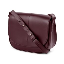 Tchibo - Lederhandtasche &raquo;Saddle Bag&laquo; - bordeaux