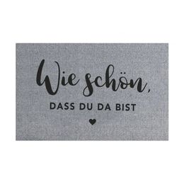 Tchibo - Waschbare Fu&szlig;matte &raquo;Wie sch&ouml;n&laquo; - schwarz