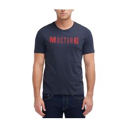 Tchibo - T-Shirt &raquo;Mustang&laquo; - Herren - Gr. L - dunkelblau/print