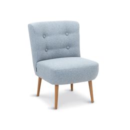 Max Winzer -Cocktailsessel &raquo;Fiona&laquo; - 58x68x78cm - hellblau - Polyester / Holz / Buchenholz