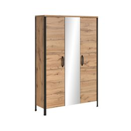 Schildmeyer-Schuhschrank &raquo;Hako H1060&laquo; - 105,5x33,5x162cm - schwarz - Holz / Glas / Metall
