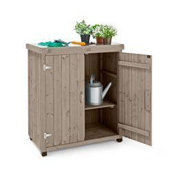 Tchibo - Kleiner Gartenschrank &raquo;Jonte&laquo; - 80x45x91cm - silber - Holz / Stahl / Kunststoff