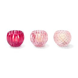 Tchibo - 3 Teelichthalter - ros&eacute;