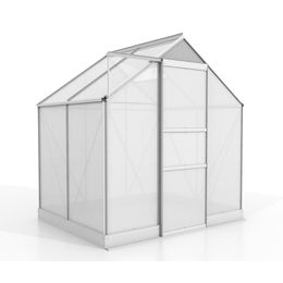 Vitavia Gew&auml;chshaus &raquo;Nereus 3 m&sup2;&laquo; - 2x1,5x2cm - silber - Blech / Aluminium / Polycarbonat