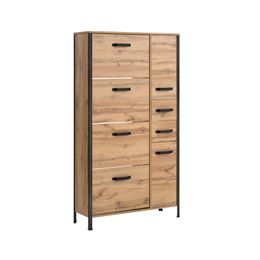 Schildmeyer-Schuhschrank &raquo;Hako H900K&laquo; - 91x30,5x169cm - schwarz - Holz / Metall
