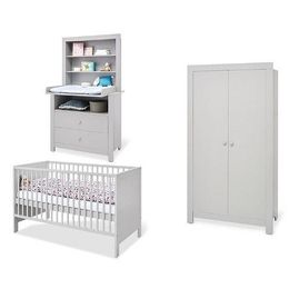 Pinolino Baby-Zimmer-Set &raquo;Liv&laquo; - 145x75x88cm - grau - Holz / Polypropylen / Acryl
