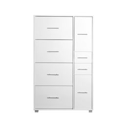 Schildmeyer-Schuhschrank &raquo;Modern 900G&laquo; - 88,5x30x163,5cm - silber - Holz / Metall / Kunststoff