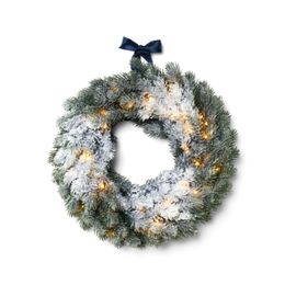 Tchibo - LED-Dekokranz mit Kunstschnee - dunkelgr&uuml;n