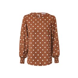 Tchibo - Gepunktete Bluse - Damen - Gr. 48 - cognac/gepunktet