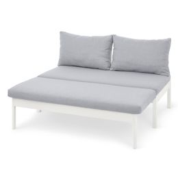 Tchibo - Ausziehbares Gartensofa - 132x68,5x85,5cm - wei&szlig; - Aluminium / Eukalyptus-Massivholz / Polyester