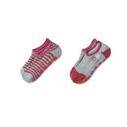 Tchibo - 2 Paar Hausschuhsocken - Damen - Gr. 35-38 - grau