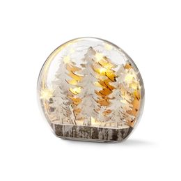 Tchibo - LED-Dekokugel - 22x6x25cm - silber - Metall / Holz / Polystyrol