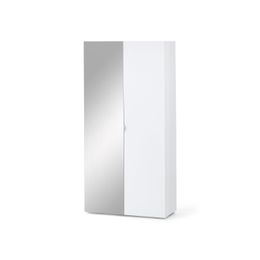 Tchibo - Schuhschrank - 89x40,5x182cm - silber - Holz / Glas / Stahl