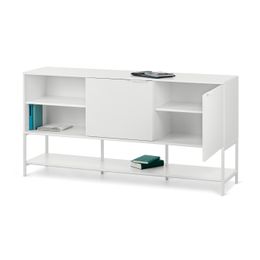 Tchibo - Sideboard - 165,5x40x85cm - wei&szlig; - Holz / Metall