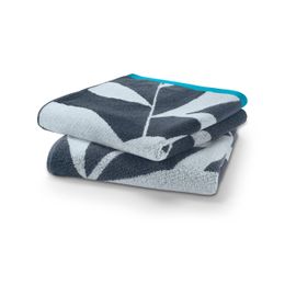 Tchibo - 2 Jacquard-Handt&uuml;cher - t&uuml;rkis