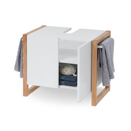 Tchibo - Waschbeckenunterschrank - 60x40x49,5cm - braun - Holz / Eschen-Massivholz / Stahl
