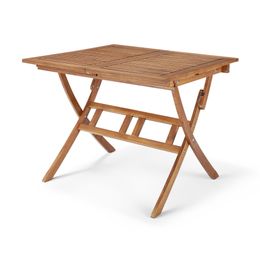 Tchibo - Klappbarer Ausziehtisch - 100x90x74cm - akazie - Akazienholz / Stahl