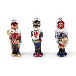Tchibo - 3 Baumschmuck-Nussknacker-Figuren - mehrfarbig