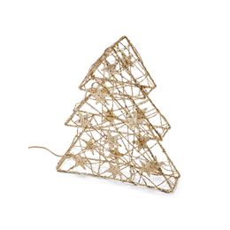 Tchibo - LED-Tanne - 25,5x7x28cm - gold - Metall / Kunststoff