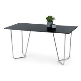 Tchibo - Designtisch in Steinoptik mit Metall-Gestell - 150x80x76,5cm - silber - Holz / Edelstahl