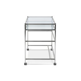 Tchibo - Officetisch Metall &raquo;Cn3&laquo; mit Glas-Arbeitsfl&auml;che - 77,5x52,5x75cm - chrom -