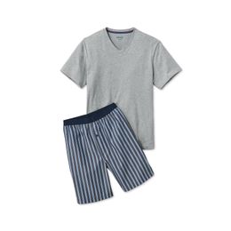 Tchibo - Shorty-Pyjama - Herren - Gr. L - dunkelblau/gestreift