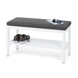 Tchibo - Sitzbank mit Schuhfach - 80x35x42cm - wei&szlig; - Akazienholz / Holz / Polyester
