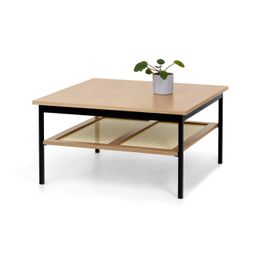 Tchibo - Couchtisch - 80x80x42cm - schwarz - Holz / Eichenholz / Polyethylen