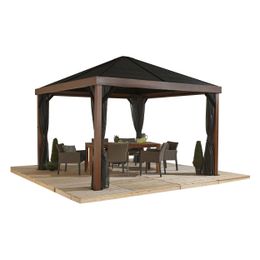 Tchibo - Premium-Pavillon - 363x310x363cm - braun - Aluminium / Stahl / Polyvinylchlorid