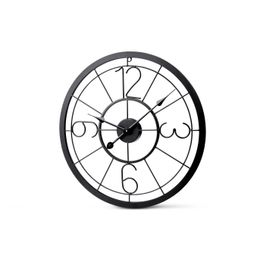 Tchibo - Metall-Wanduhr - schwarz