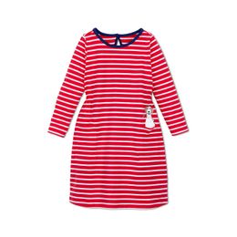 Tchibo - Jerseykleid - M&auml;dchen - Gr. 110/116 - wei&szlig;/gestreift