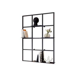 Tchibo - Wandregal &raquo;Rivo&laquo; - 92x11,5x122cm - schwarz - Stahl