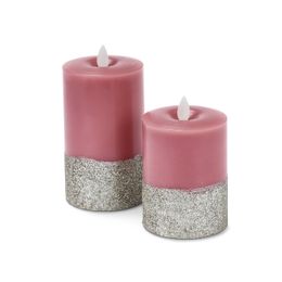 Tchibo - 2 LED-Echtwachskerzen - beige