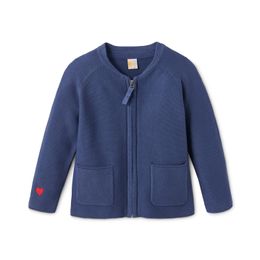 Tchibo - Strickjacke aus Bio-Baumwolle - Kinder - Gr. 98/104 - blau