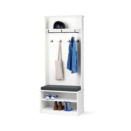 Tchibo - Garderobe mit Sitzbank im Landhausstil - 83x42x202,5cm - anthrazit - Holz / Polyester / Polyamid