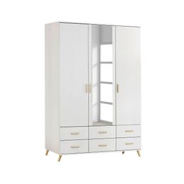 Tchibo - Nordic-Spiegel-Kleiderschrank &raquo;Annett&laquo; - 137x53x203cm - braun - Holz / Holz / Glas