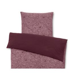 Tchibo - Winterjersey-Bettw&auml;sche - bordeaux