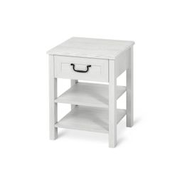 Tchibo - Nachttisch mit Schublade - 42x41x55cm - schwarz - Holz / Metall