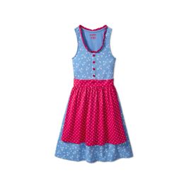 Tchibo - Jersey-Dirndl - M&auml;dchen - Gr. 134/140 - hellblau/print