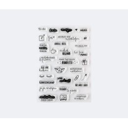 Tchibo - Stempel-Set &raquo;Unbedingt merken&laquo; - transparent