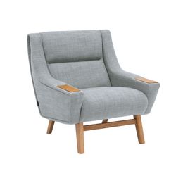 Max Winzer -Loungesessel &raquo;Heddy&laquo; - 78x83x84cm - graublau - Holz / Eichenholz / Polyester