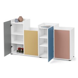 Tchibo - Sideboard mit 4 T&uuml;ren - 152x38x84cm - wei&szlig; - Holz / Kunststoff