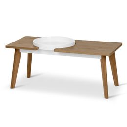 Tchibo - Couchtisch mit abnehmbarem Tablett - 96x46x40cm - braun - Holz / Eichenholz / Holz
