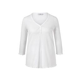 Tchibo - Shirt mit 3/4-Arm - Damen - Gr. XL - wei&szlig;