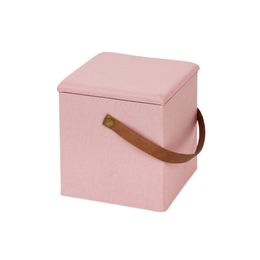 Tchibo - Stauraumbox - 30x30x30cm - rosa - Holz / Polyester / Polyurethan