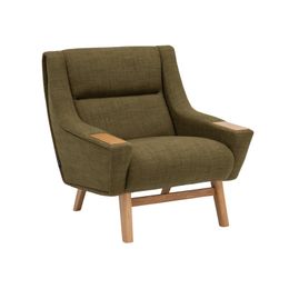 Max Winzer -Loungesessel &raquo;Heddy&laquo; - 78x83x84cm - olivgr&uuml;n - Holz / Eichenholz / Polyester