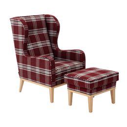 Tchibo - Ohrensessel &raquo;Anthony&laquo; - 66x78x104cm - braun - Polyester / Buchenholz / Holz
