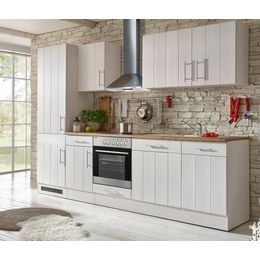 respekta-Premium-K&uuml;chenblock &raquo;Landhaus&laquo; - 280x60x211cm - silber -